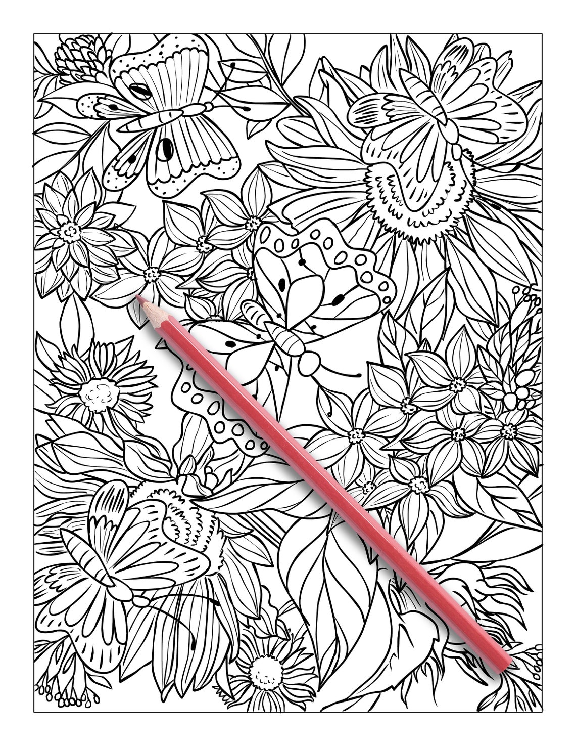 Ava Browne Coloring Books Flower Coloring Book Adult - Etsy