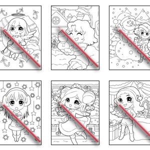 Ava Browne Coloring Books | Chibi Christmas Coloring Book, Adult ...