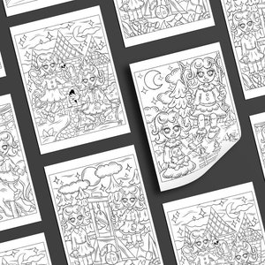 Ava Browne Coloring Books | Spooky Twins Coloring Book, Adult Coloring ...