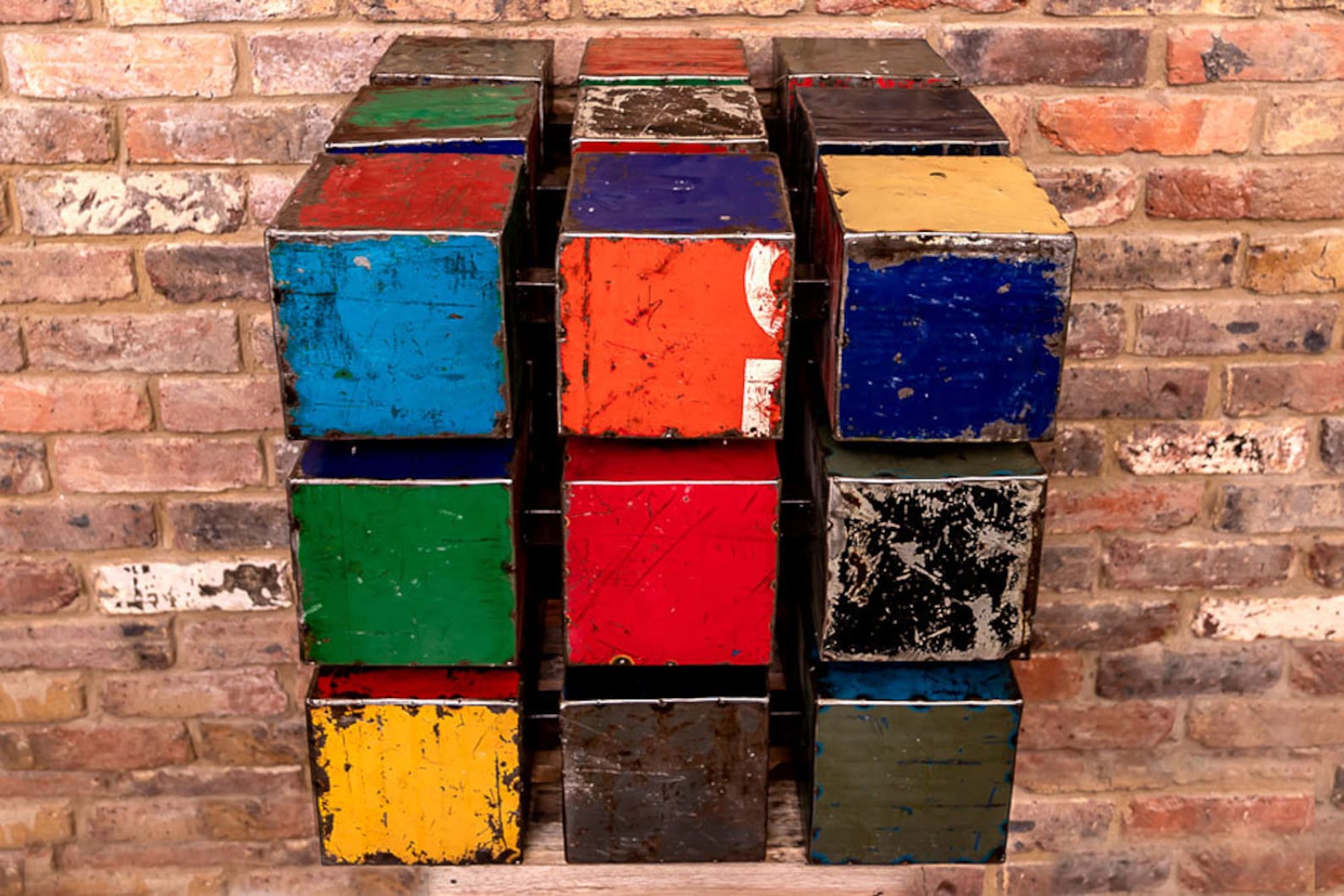 0.5m Rubik Cube Recycled Metal Multi-coloured Large - Etsy UK