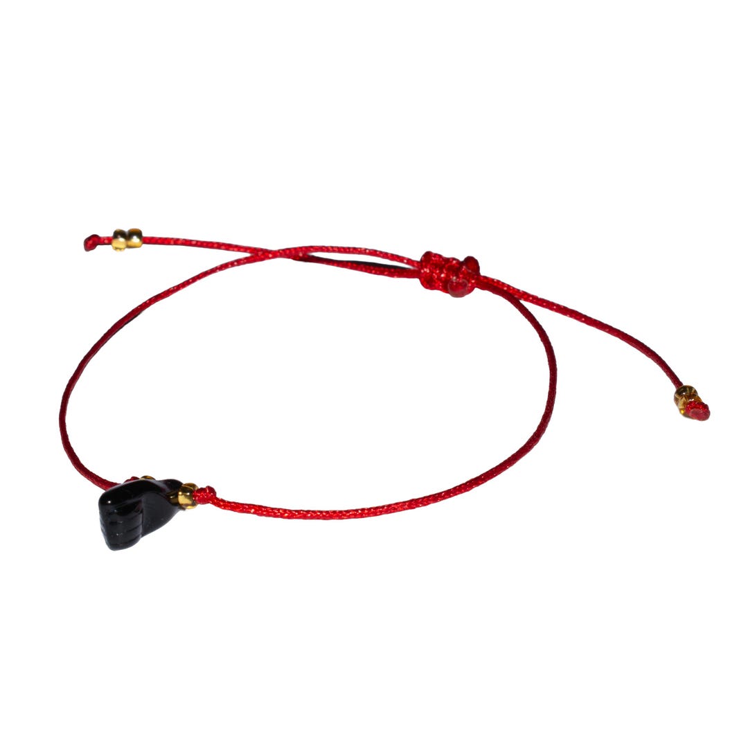 Minimalist Black Azabache Bracelet - Anklet • Protective Evil Eye Hand ...