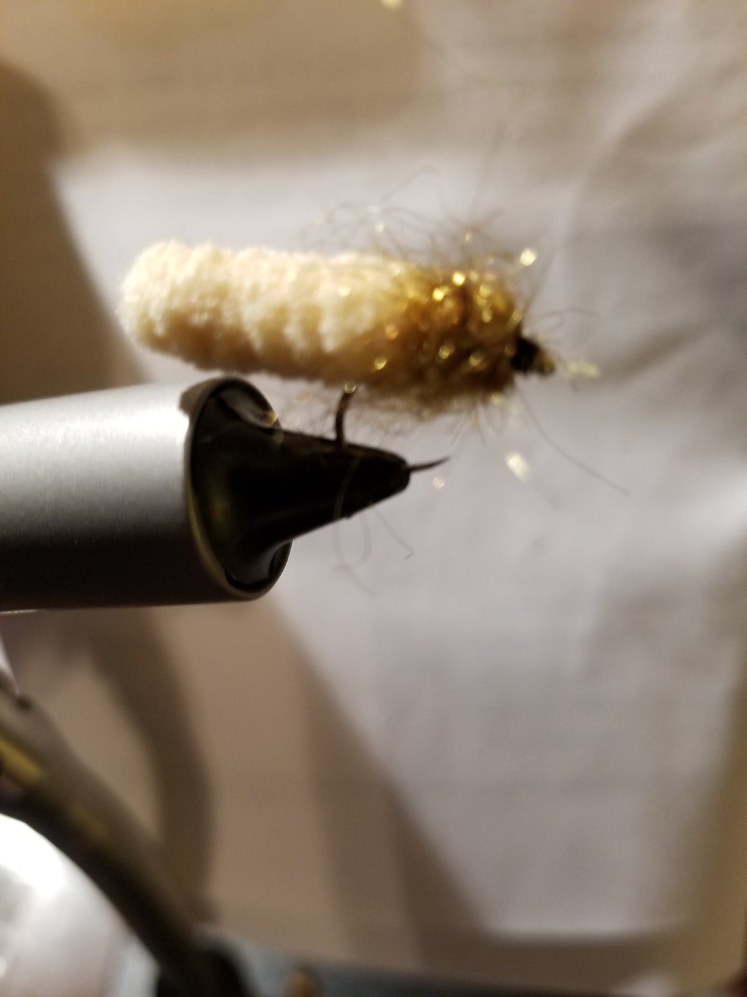 Mop Fly - Tan With Dubbed Collar Looks Like a Mealy Worm or Maggot ...