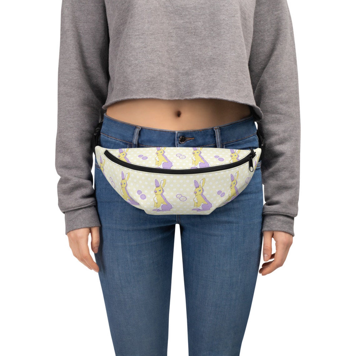 Cute Bunny Fanny Pack Stuffy Bunny Scruffy Bunny Waist Bag Etsy