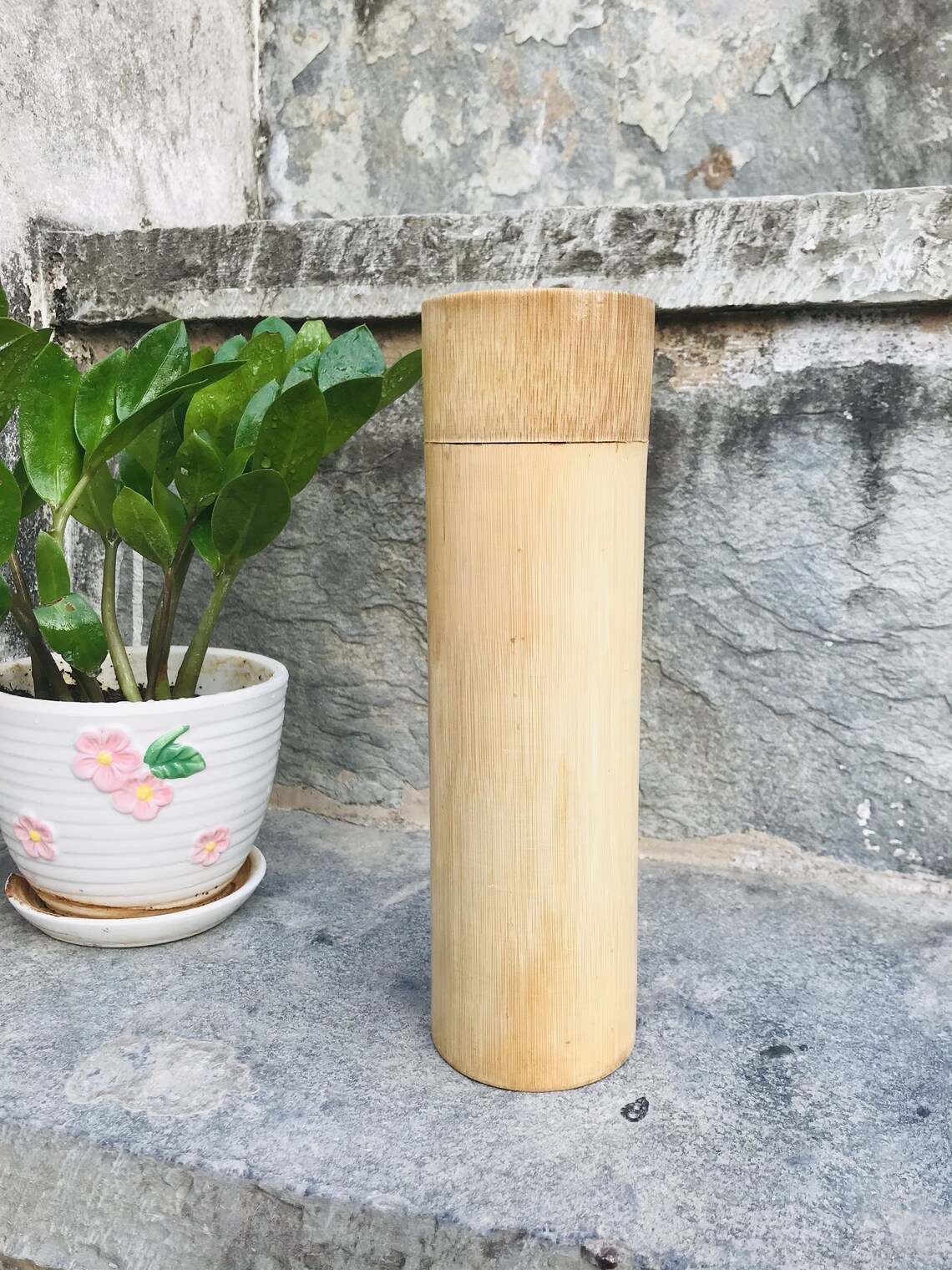 Bio Degradable Bamboo Water Bottle Organic Handmade Bamboo | Etsy