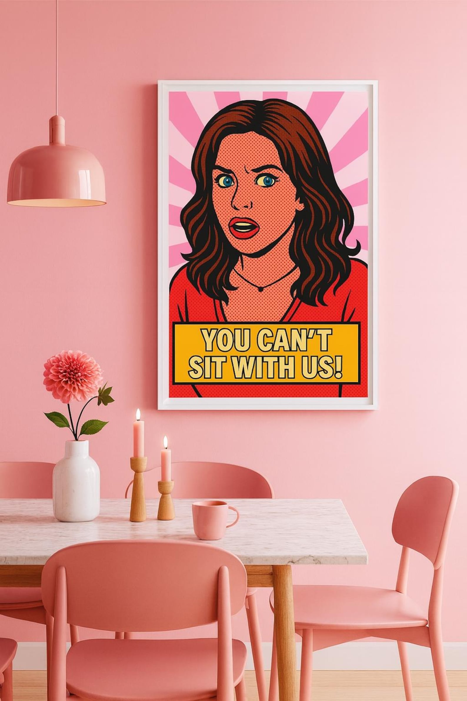 Pop Art Poster “you Can’t Sit With Us!”,funny Quote Printable Wall Art ...