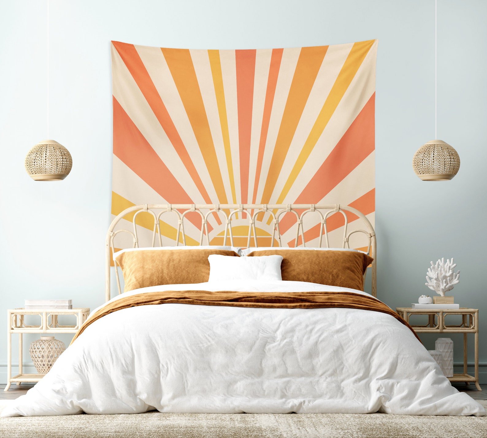 Sun Tapestry Wall Hanging Retro Home Decor Indoor Wall - Etsy