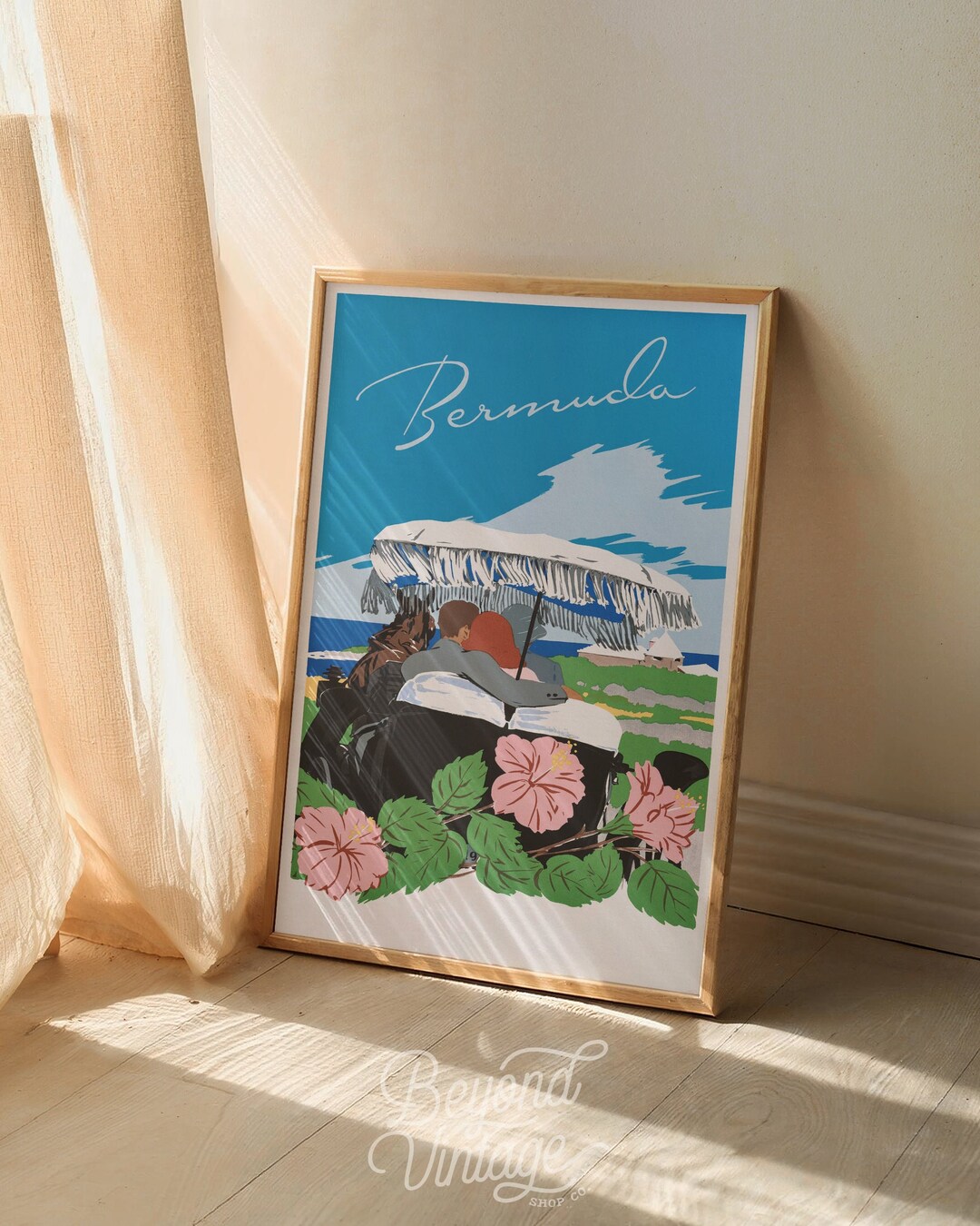 Vintage Bermuda Poster, Retro Style Eclectic Wall Art, Poster for ...