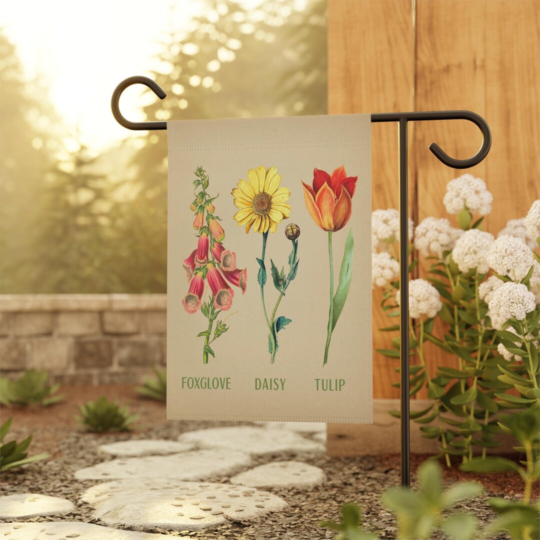 Subtle Anti Trump Flag, Foxglove Daisy Tulip Garden Banner, FDT Garden ...