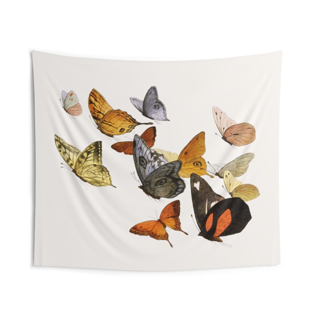 Flying Butterfly Tapestry Indoor Wall Tapestries Easy Home - Etsy