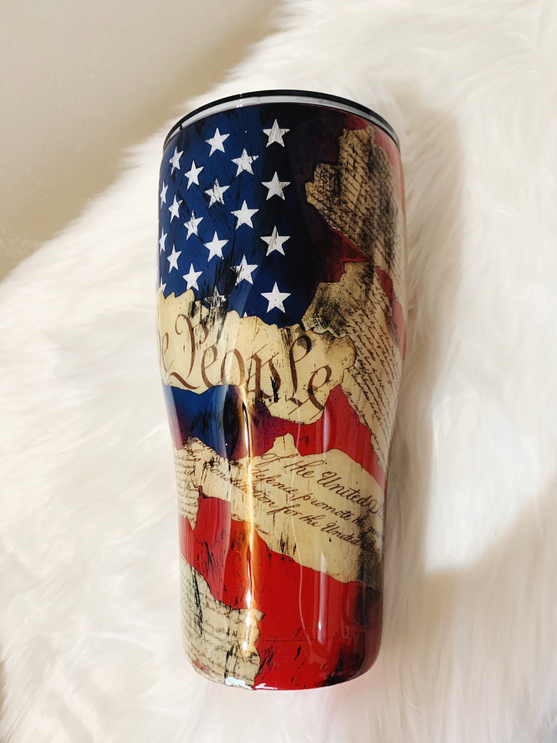 Distressed Constitution Paper Flag Tumbler - Etsy