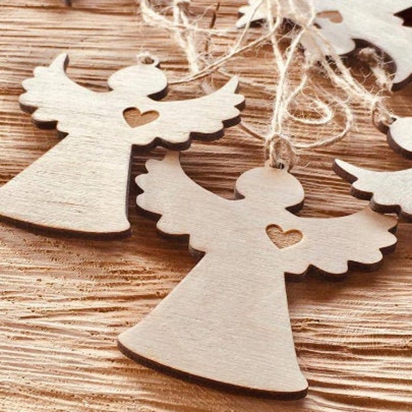 Wood Angel Ornament - Etsy