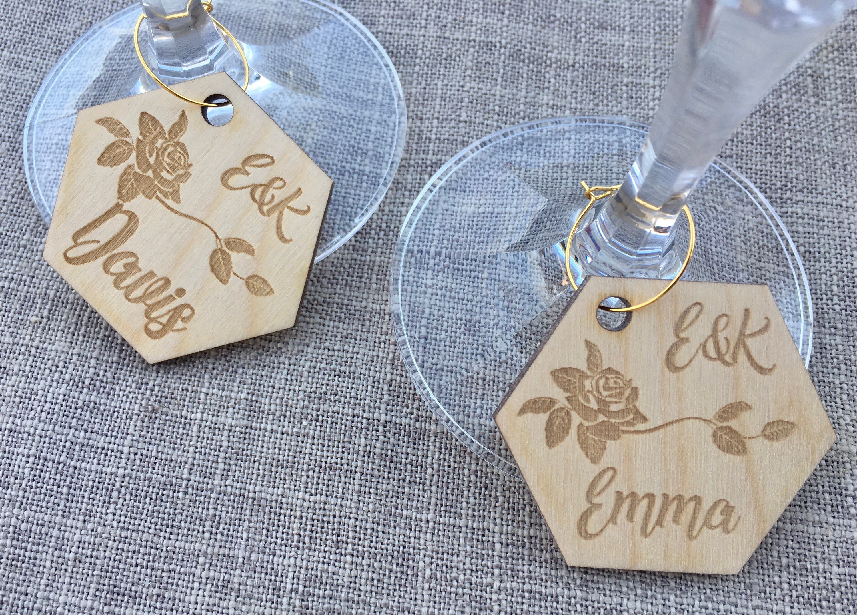 Wine glass charms Wine charms personalized wine glass tags | Etsy