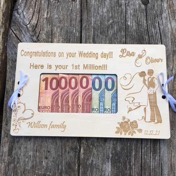 Wedding Wooden Money Frame - Etsy