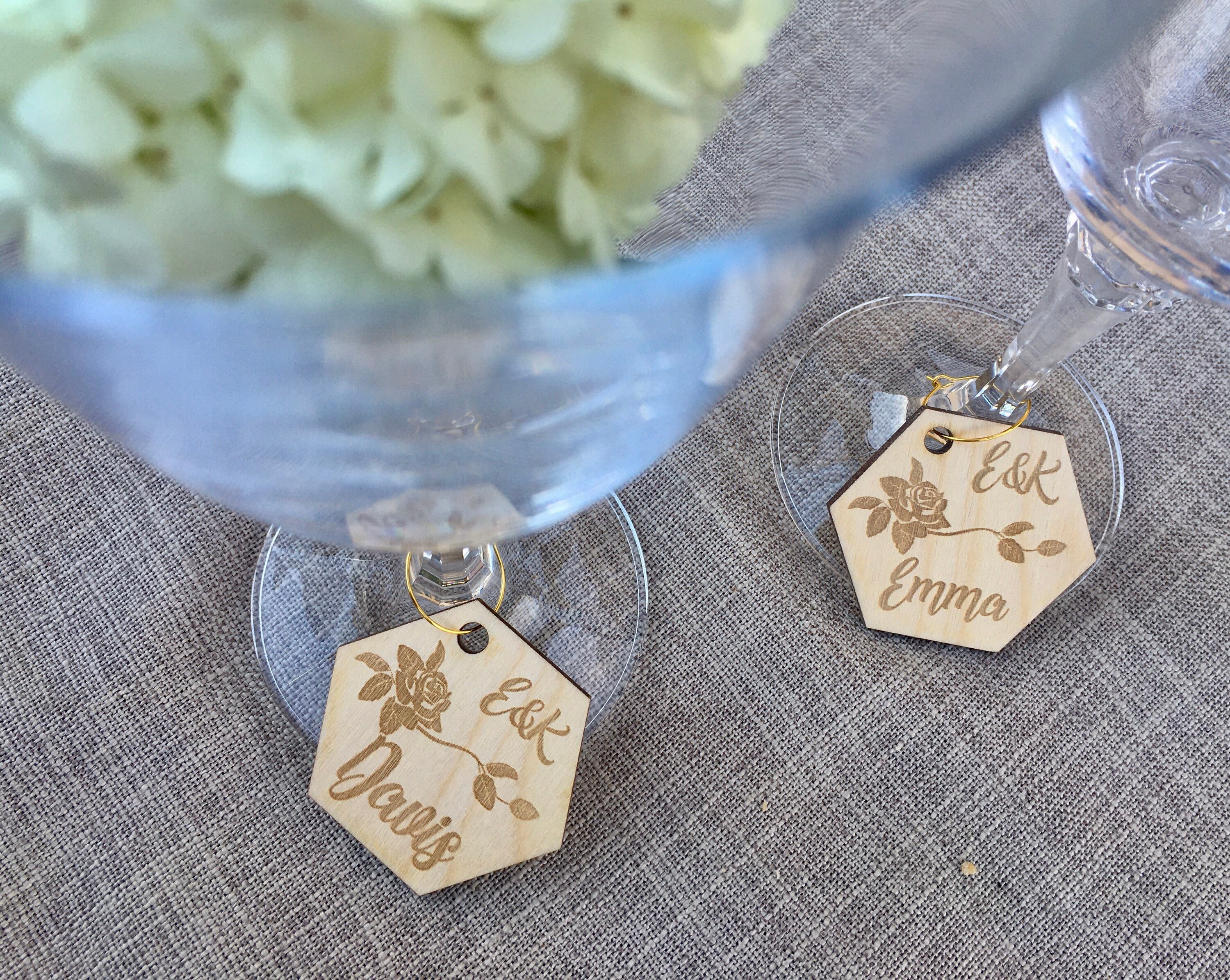 Wine glass charms Wine charms personalized wine glass tags | Etsy