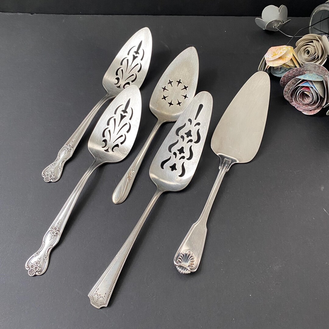 Silverplate Cake Server, Vintage Perforated Silver Plated Cake Pie ...