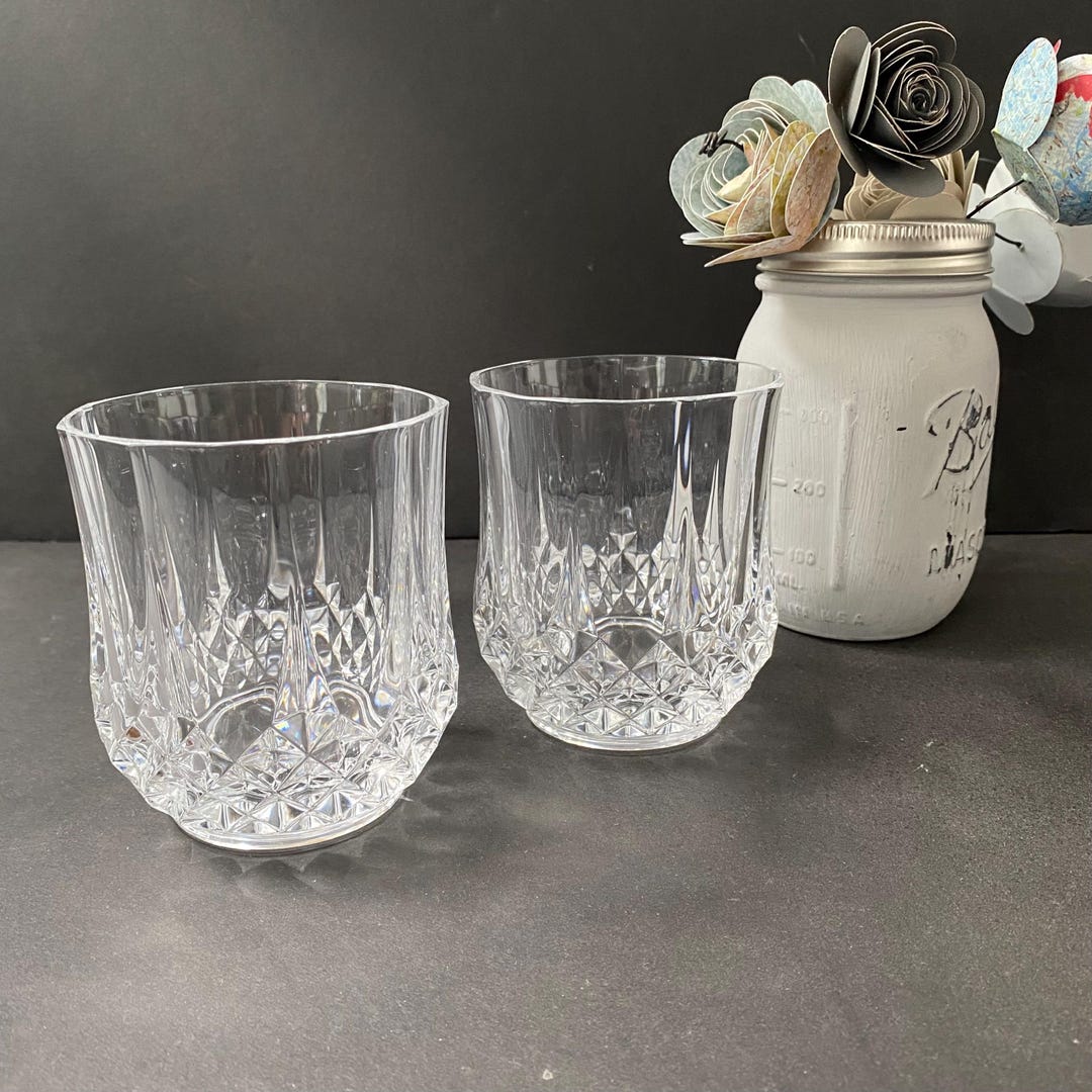 S/2 Longchamp Double Old Fashion Glasses | Cristal D'arques Durand ...