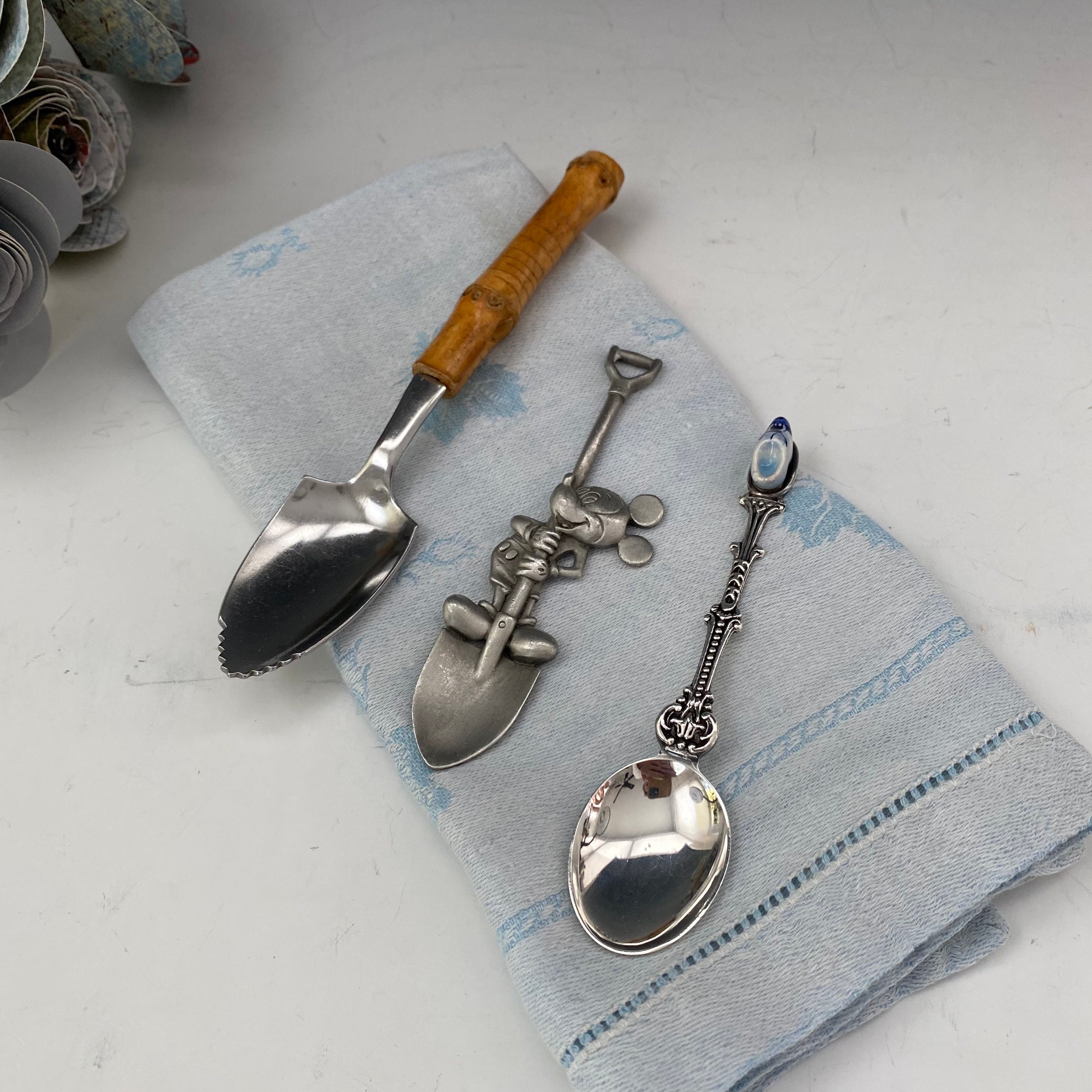 Vintage Collectible Spoons Pewter Mickey Mouse Souvenir - Etsy