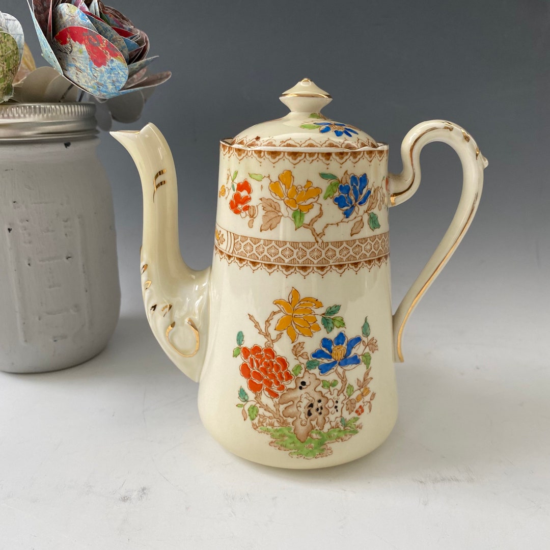 RARE Copeland Grosvenor China Teapot, Vintage Chinoiserie Style Teapot ...