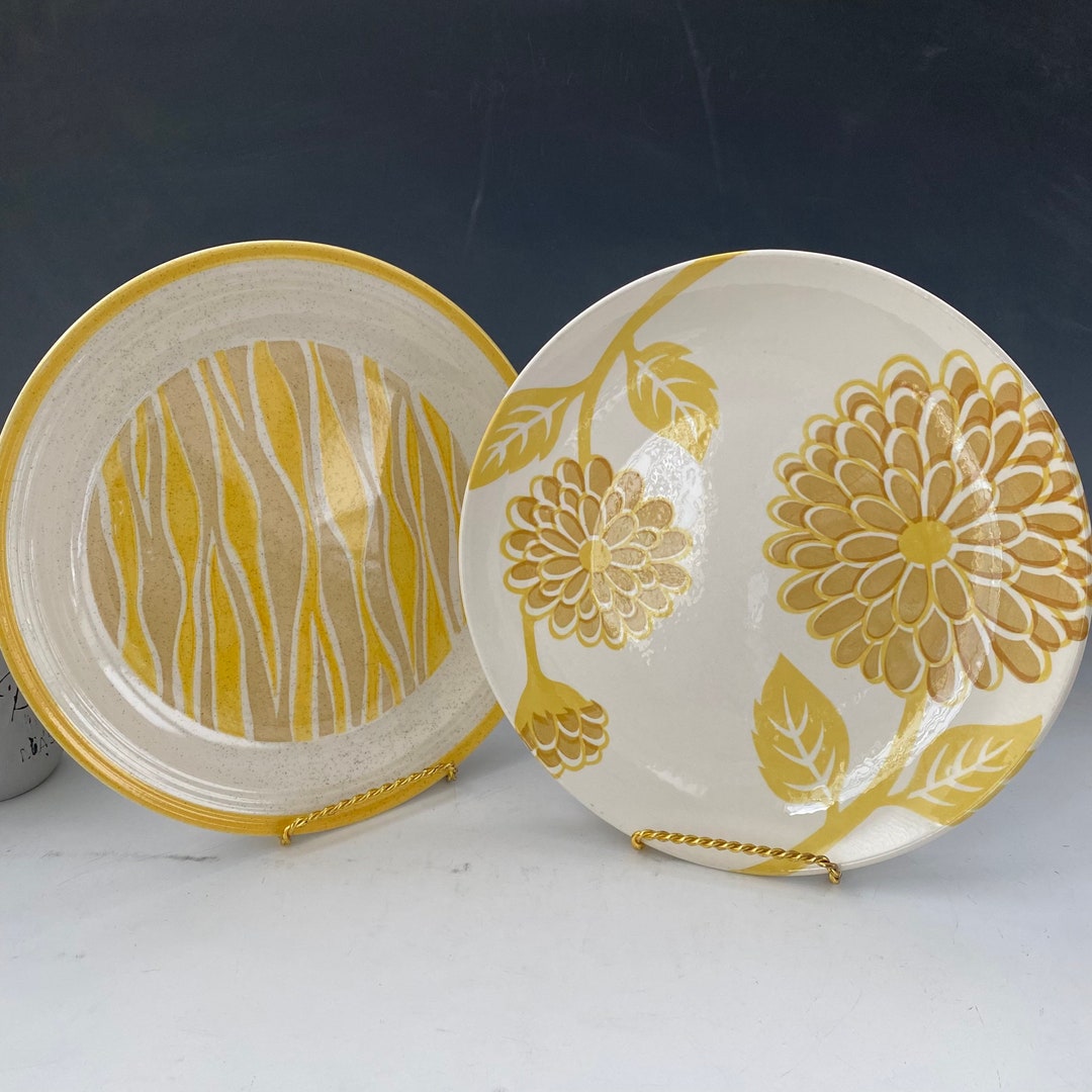 Vintage 1970's Yellow Ironstone Serving Plates, Royal Ironstone Yellow ...