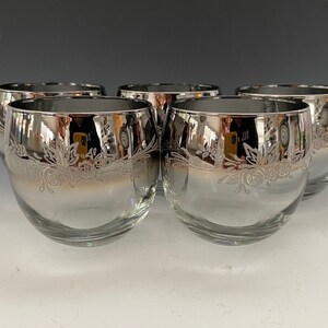 Vitreon Queen's Lusterware Silver Fade Roly Poly Glasses, Silver Ombre ...