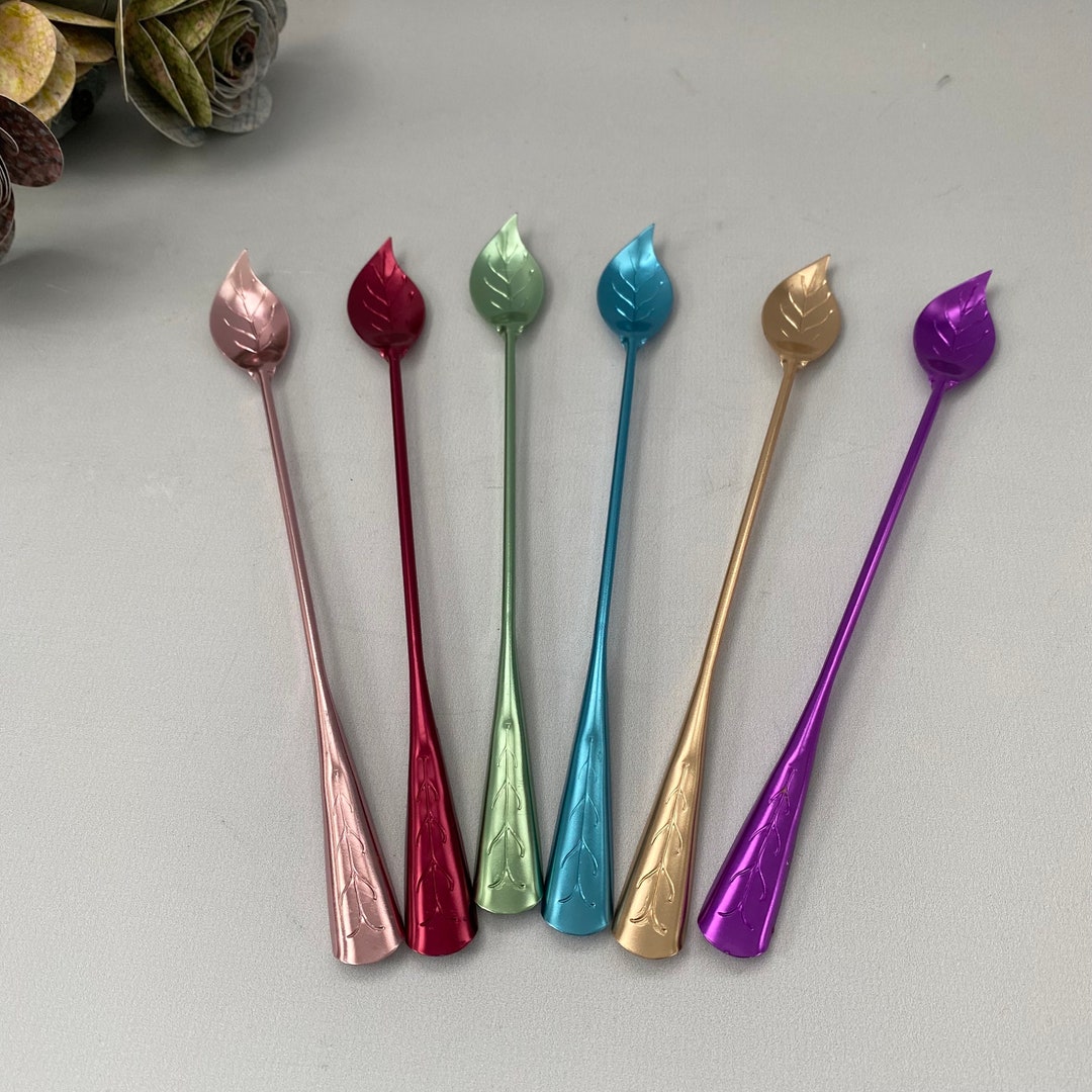 6 Anodized Aluminum Multi Color Drink Stirrers | Vintage Mid Century ...