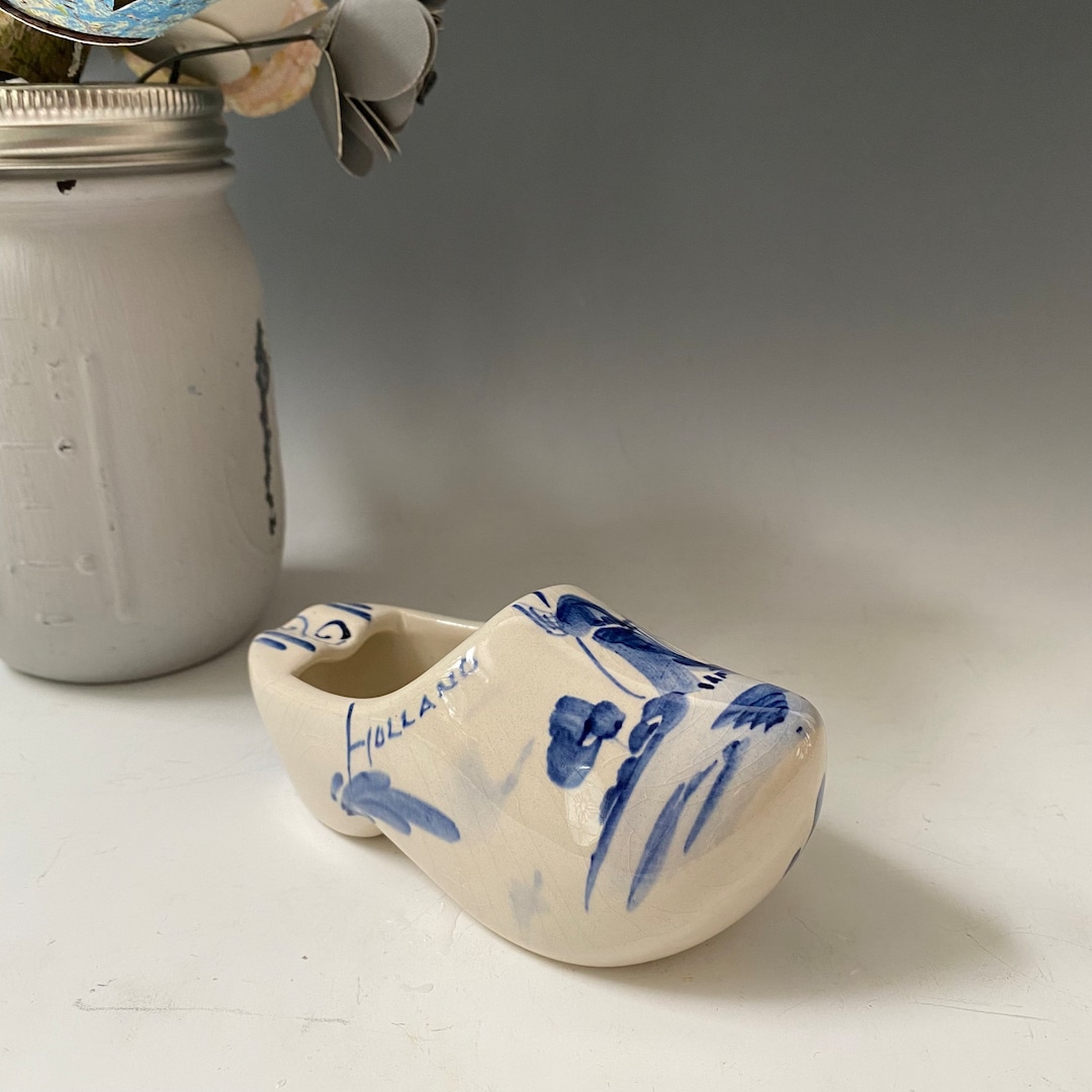 Delft Blue Shoe Ashtray, Vintage Delft Blue Clog, Vintage Delft Blue ...