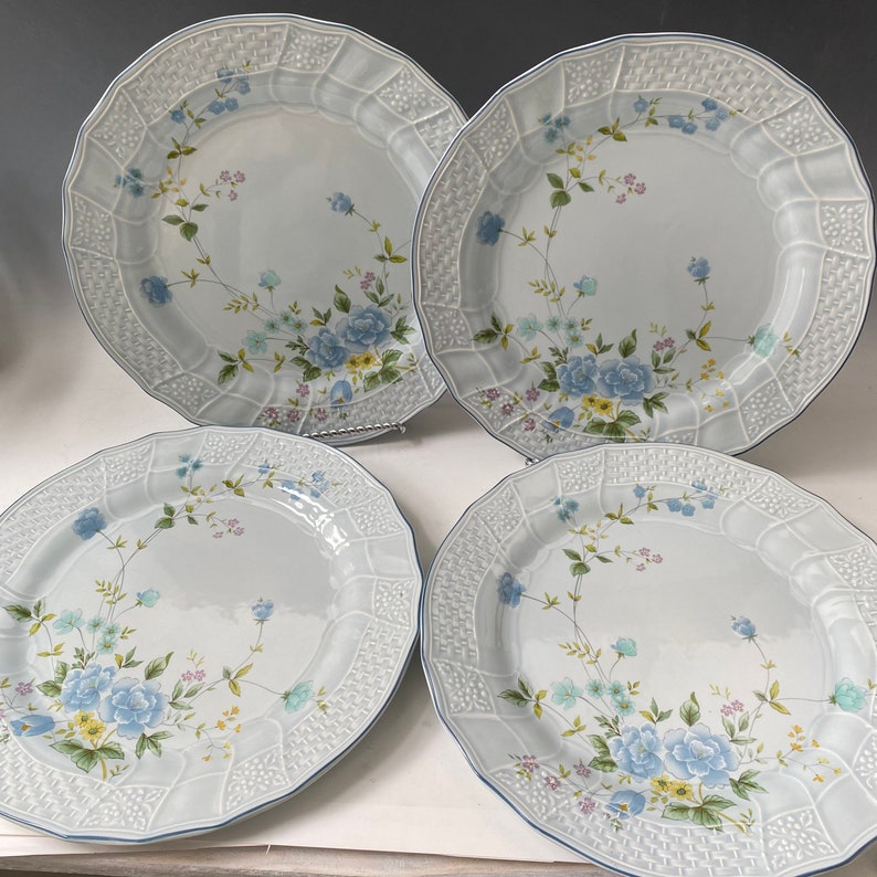Mikasa Precious Blue Michelle Dinner Plates, Sugar Bowl, Creamer Your ...