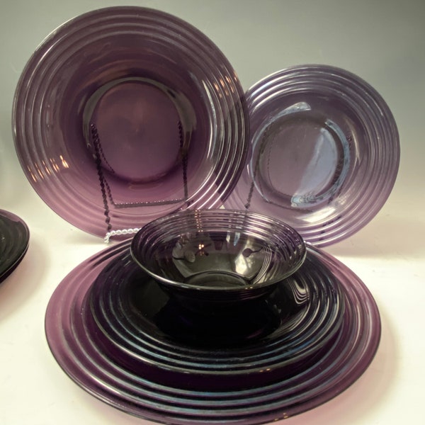 Purple Glass Plates - Etsy