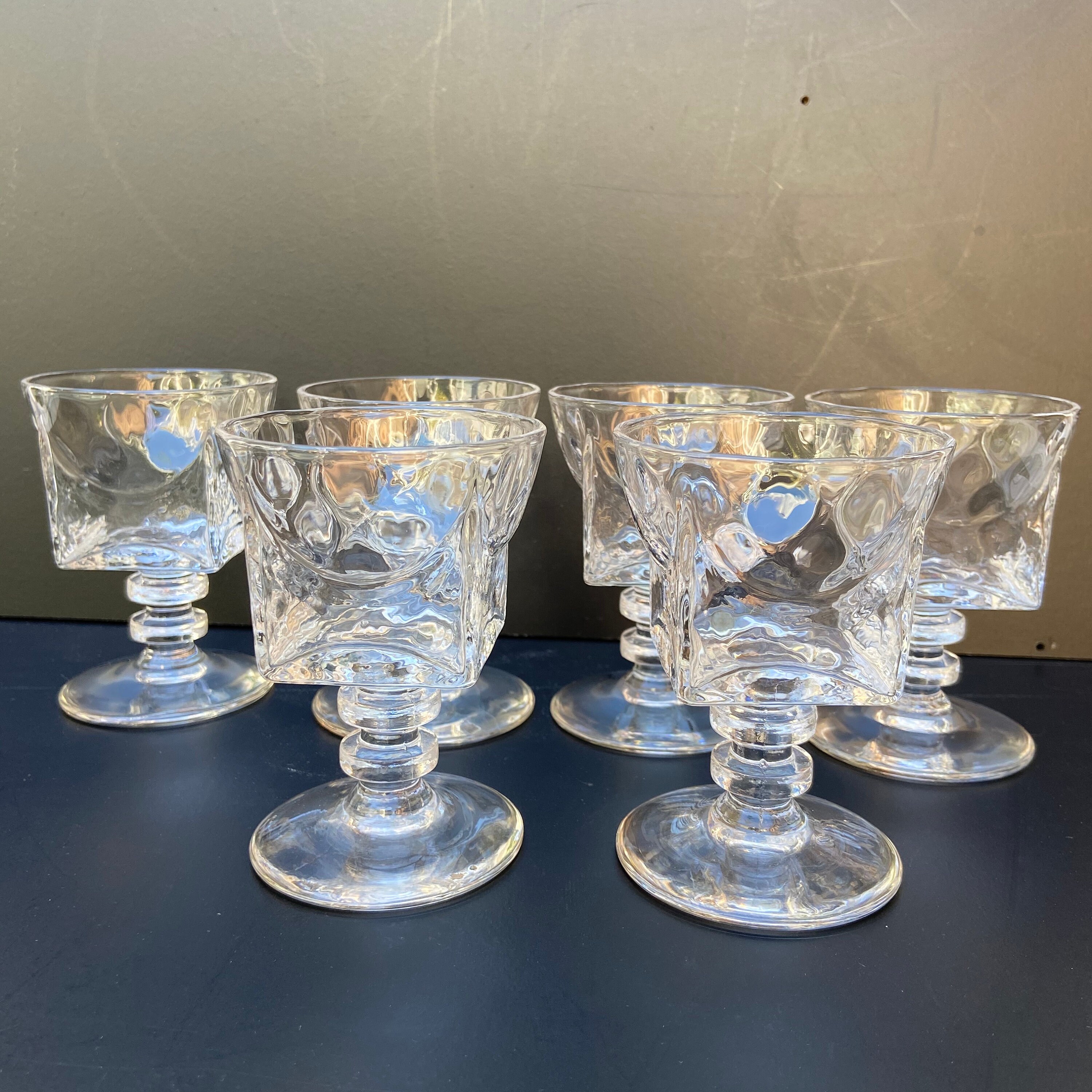 Bryce Glassware *rare* Esquare Martini Glasses, Bryce Lenox Cocktail ...