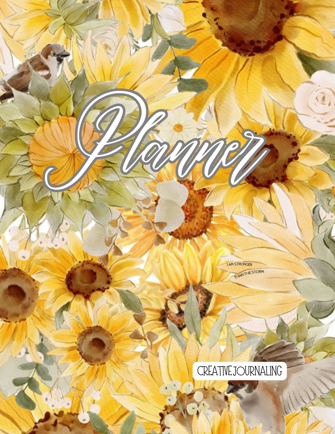 Monthly Sunflower Planner - Etsy