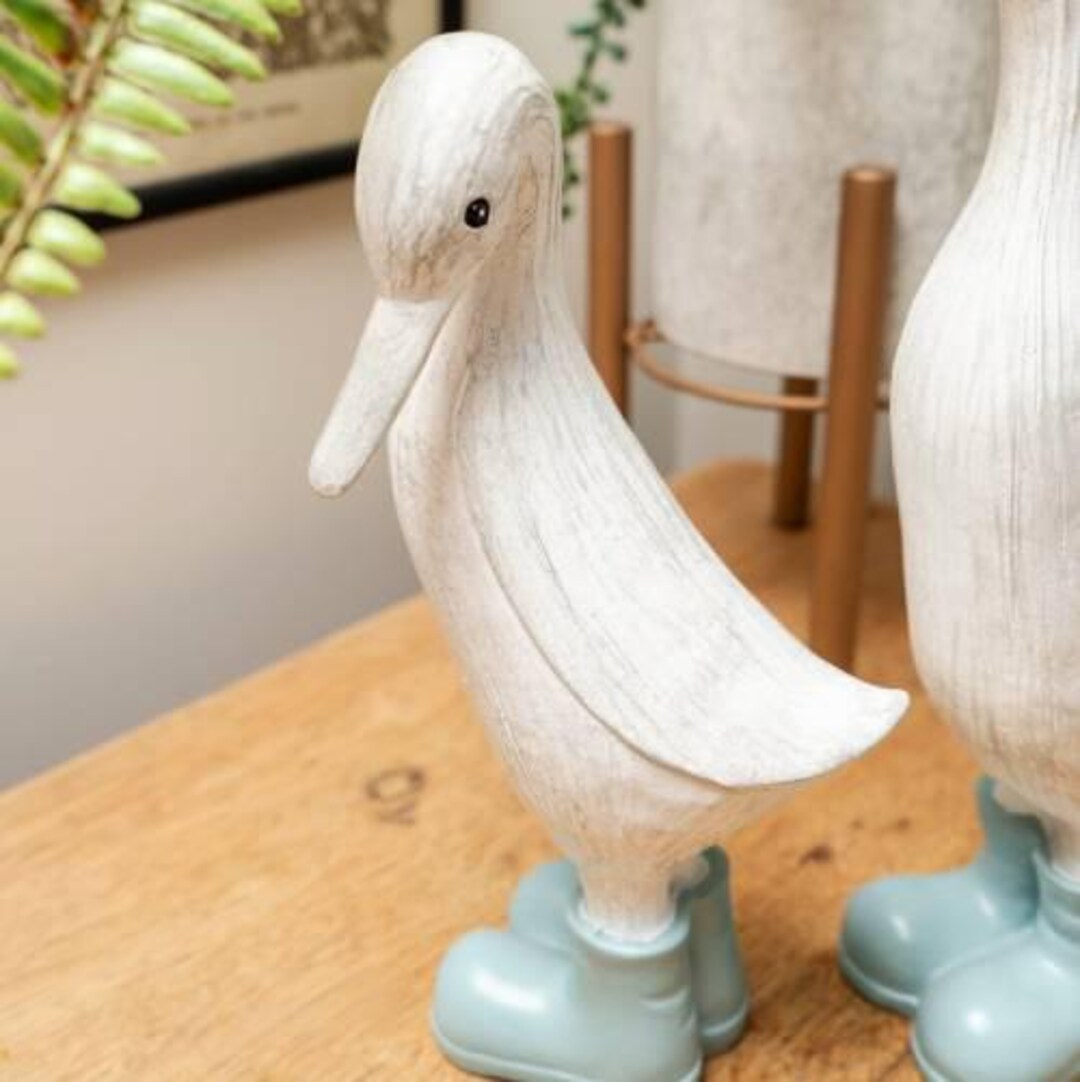 Small Resin Duck With Light Blue Wellies - Etsy