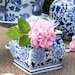 Classic Oriental Blue & White Square Ginger Jar Timeless Chinoiserie ...