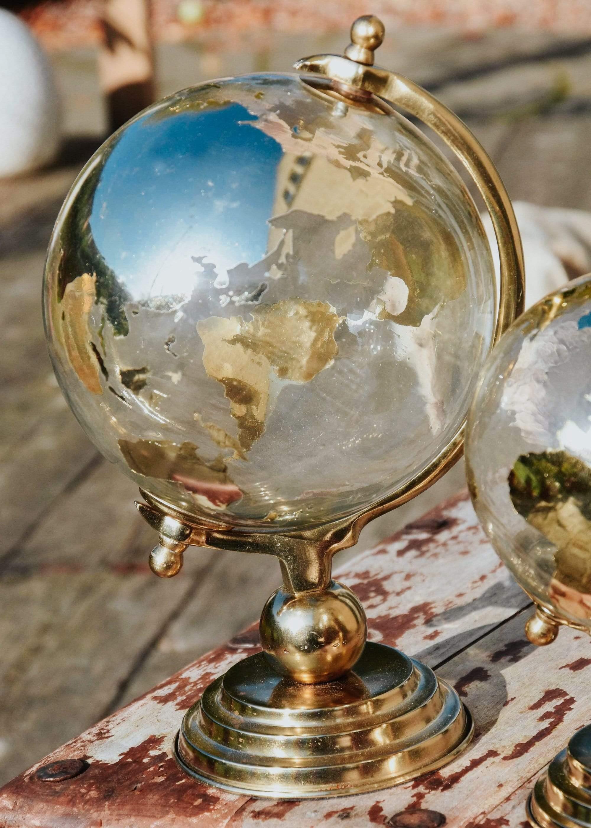 Large Clear Glass Globe Stage Prop