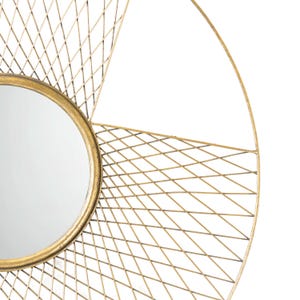 Round Gold Wire Mirror - Etsy