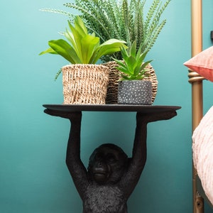 Matte Black Monkey Side Table - Etsy
