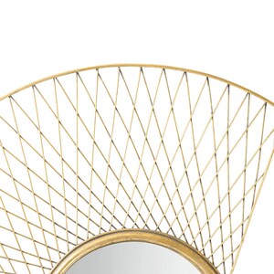 Round Gold Wire Mirror - Etsy