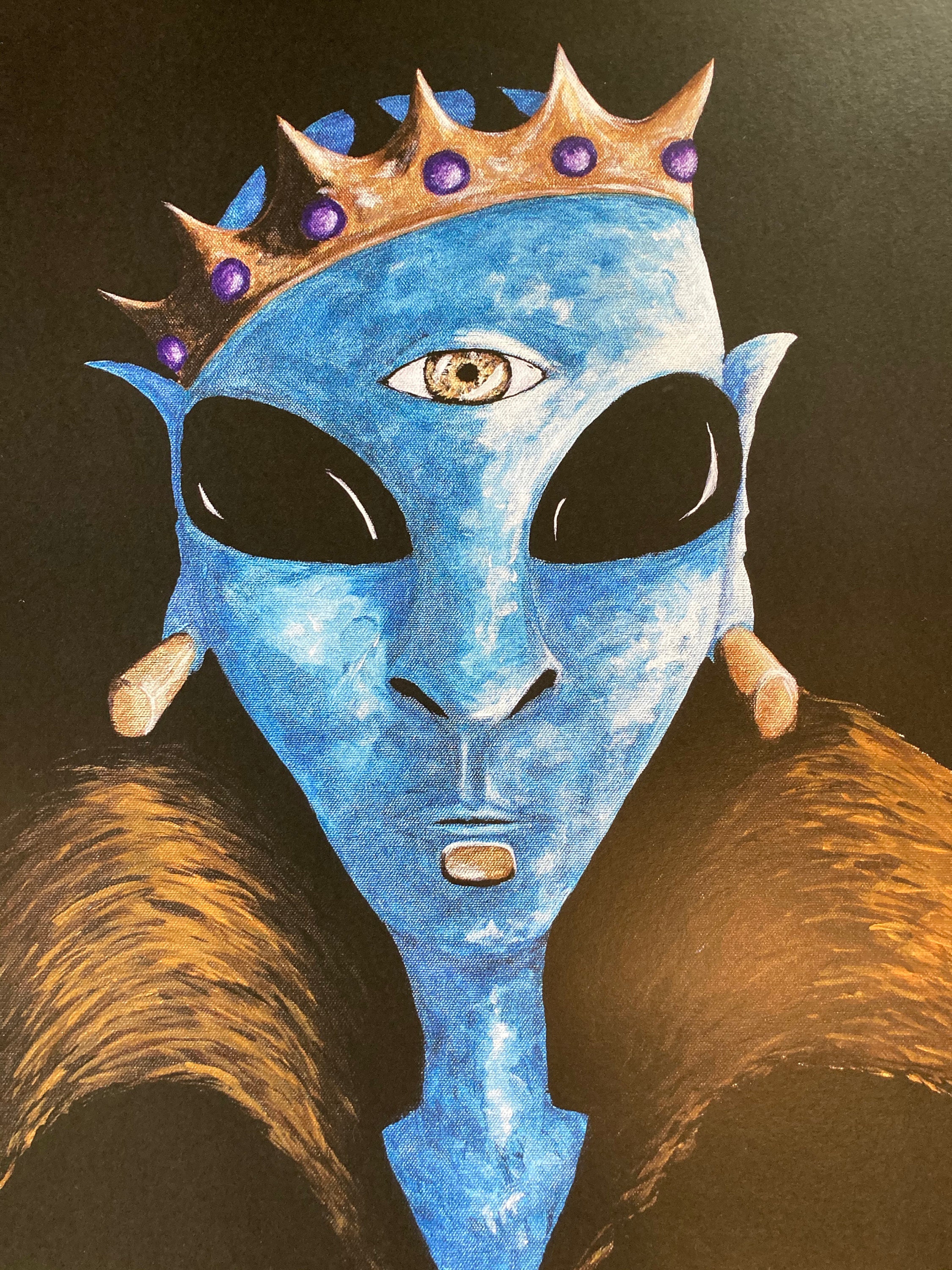 Alien Queen/King print of acrylic's painting | Etsy