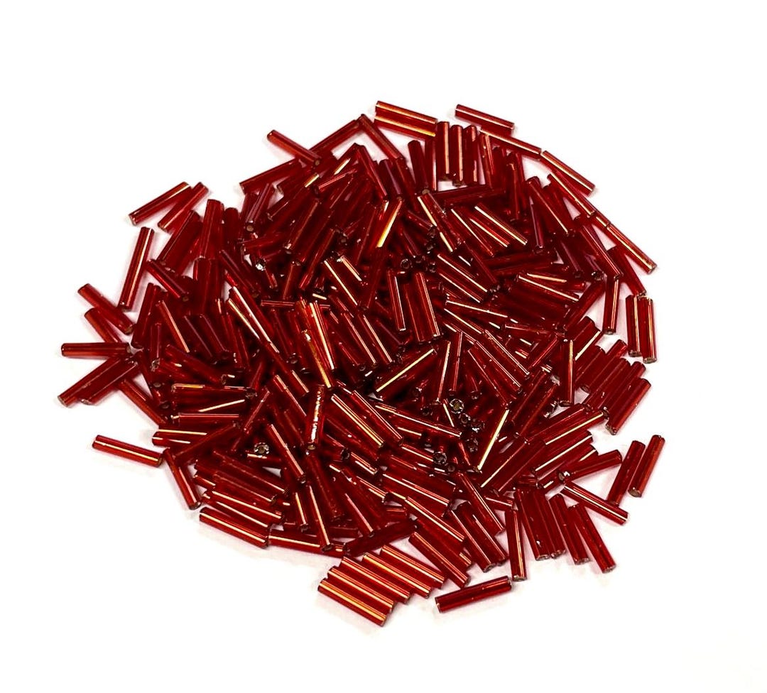 20 Grams Red Silver Lined Bugle Beads 9mm(no.st5-149) - Etsy