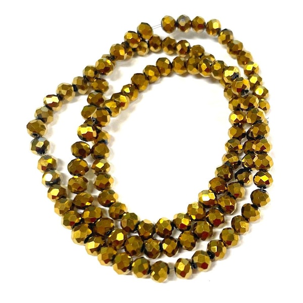 Glass Rondel Beads 4mm - Etsy