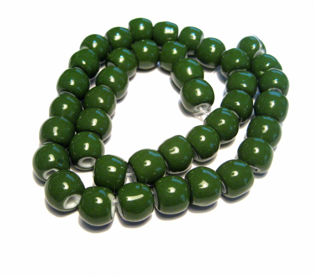 1 Strand (40pcs) of Green Ceramic Beads 8mm (no.cm72-422) - Etsy