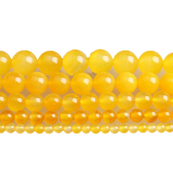Yellow Agate Beads - Etsy