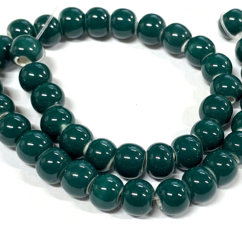 Green Ceramic Beads - Etsy
