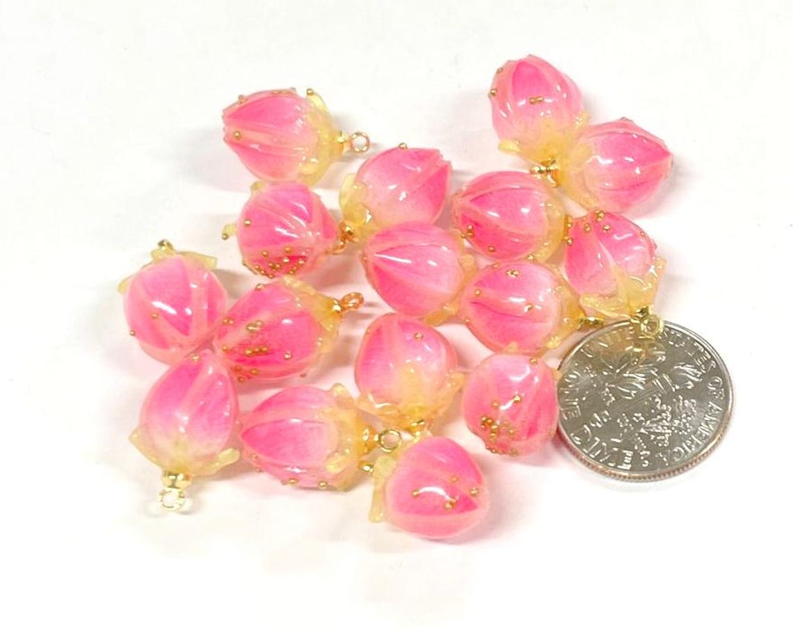 4pcs of Pink Strawberry Charms Acrylic Beads No.rs1-2346b - Etsy