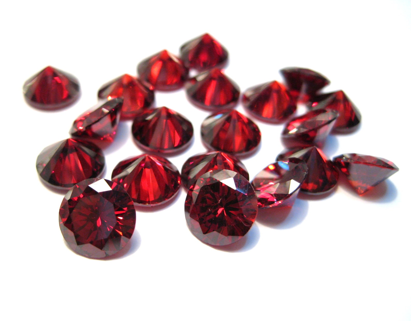 1pc of Garnet Red Cubic Zirconia Faceted CZ Loose Stones AAA | Etsy