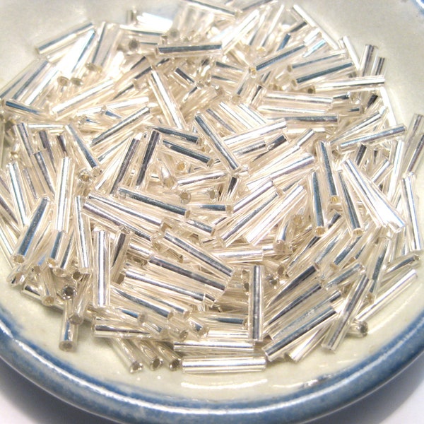 Silver Bugle Beads - Etsy