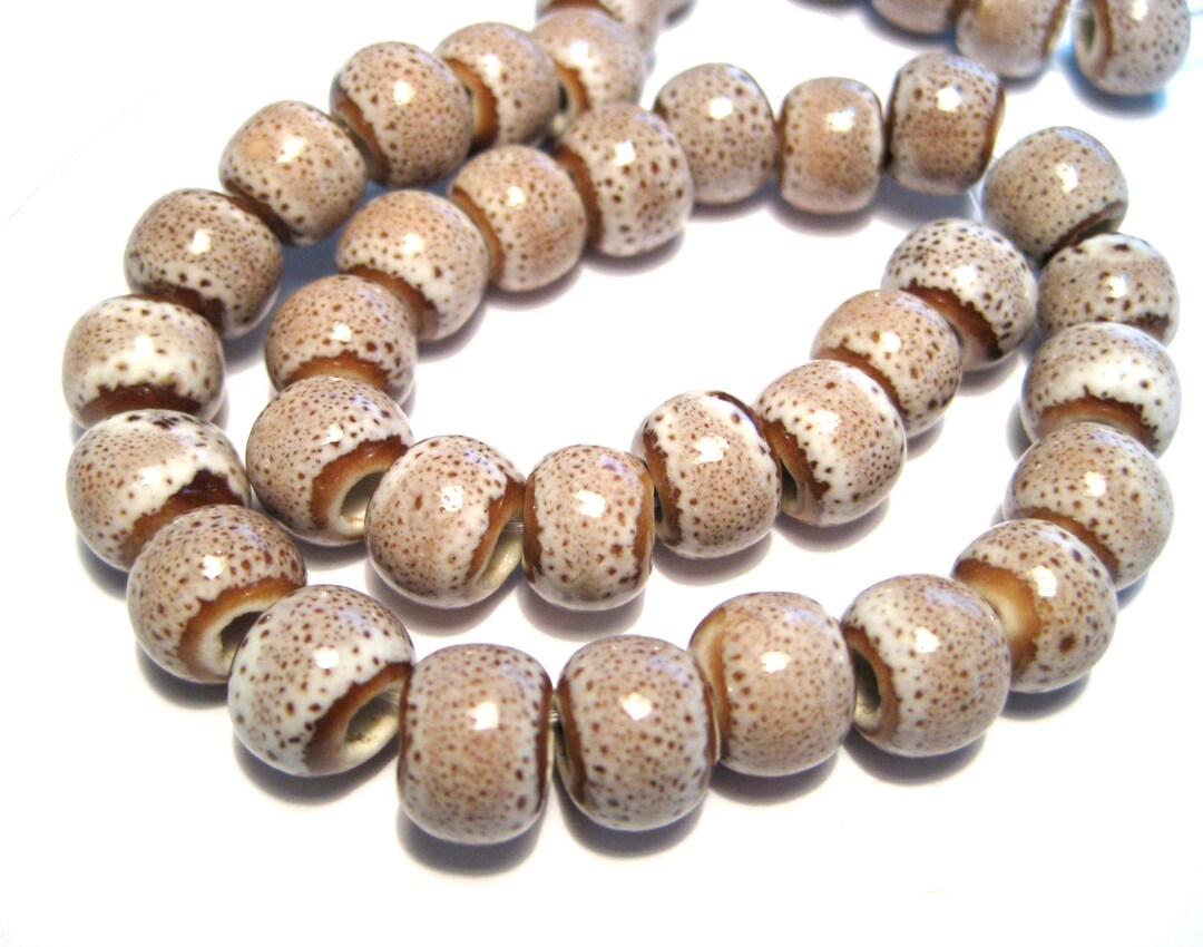 1 Strand 40pcs of Light Brow Ceramic Beads 8mm no.cm49-395 - Etsy