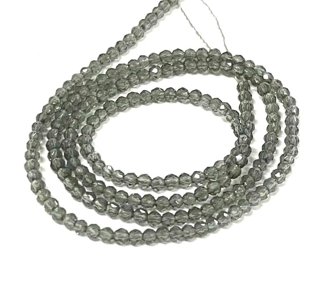 1 Strand (200pcs) of Transparent Gray Faceted Roundel Glass Crystal Beads 2mm. No.b28-2560 - Etsy
