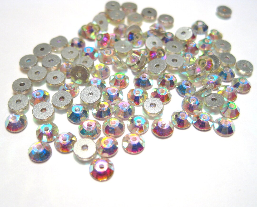 100 Clear AB Rhinestones Flat Back Sew-on (no.sr2-2247b) - Etsy