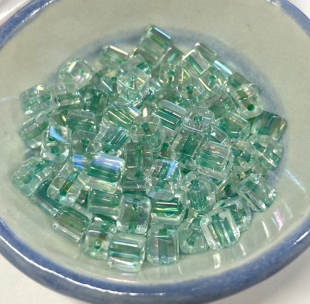 20pcs of Green Core Cube AB Glass Beads 5mm (no.sqa6-2914) - Etsy