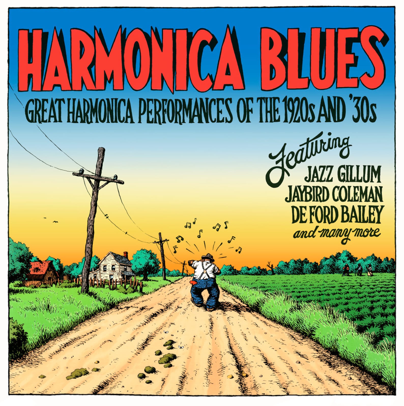 Harmonica Blues Giclee Print Wall Art Robert Crumb Album Art Rcrumb - Etsy